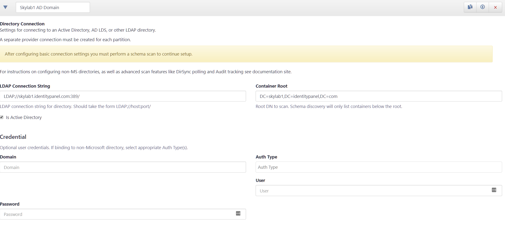 Directory Panel: Configuring the Directory Provider – SoftwareIDM