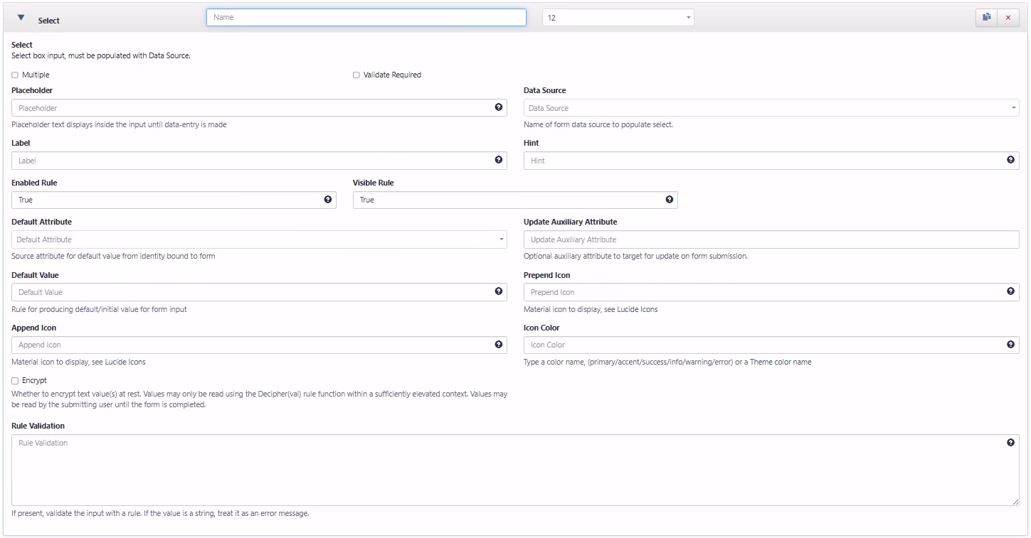 Select Form Input – SoftwareIDM